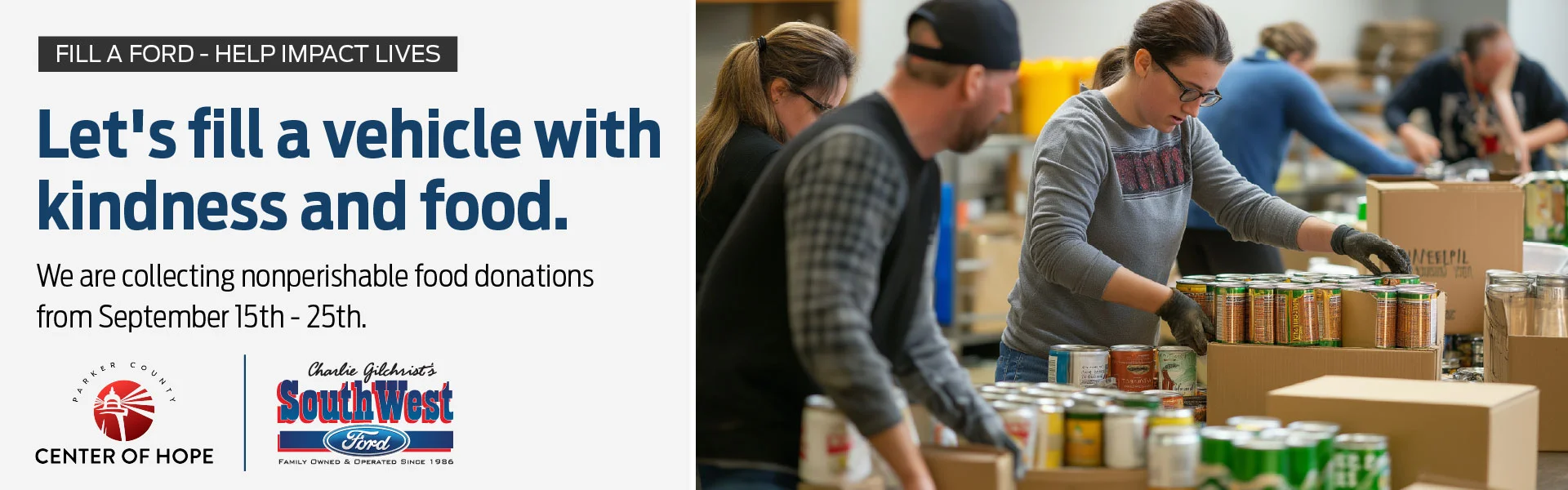 Fill a Ford Food Drive at SouthWest Ford | Support Parker County Center ...